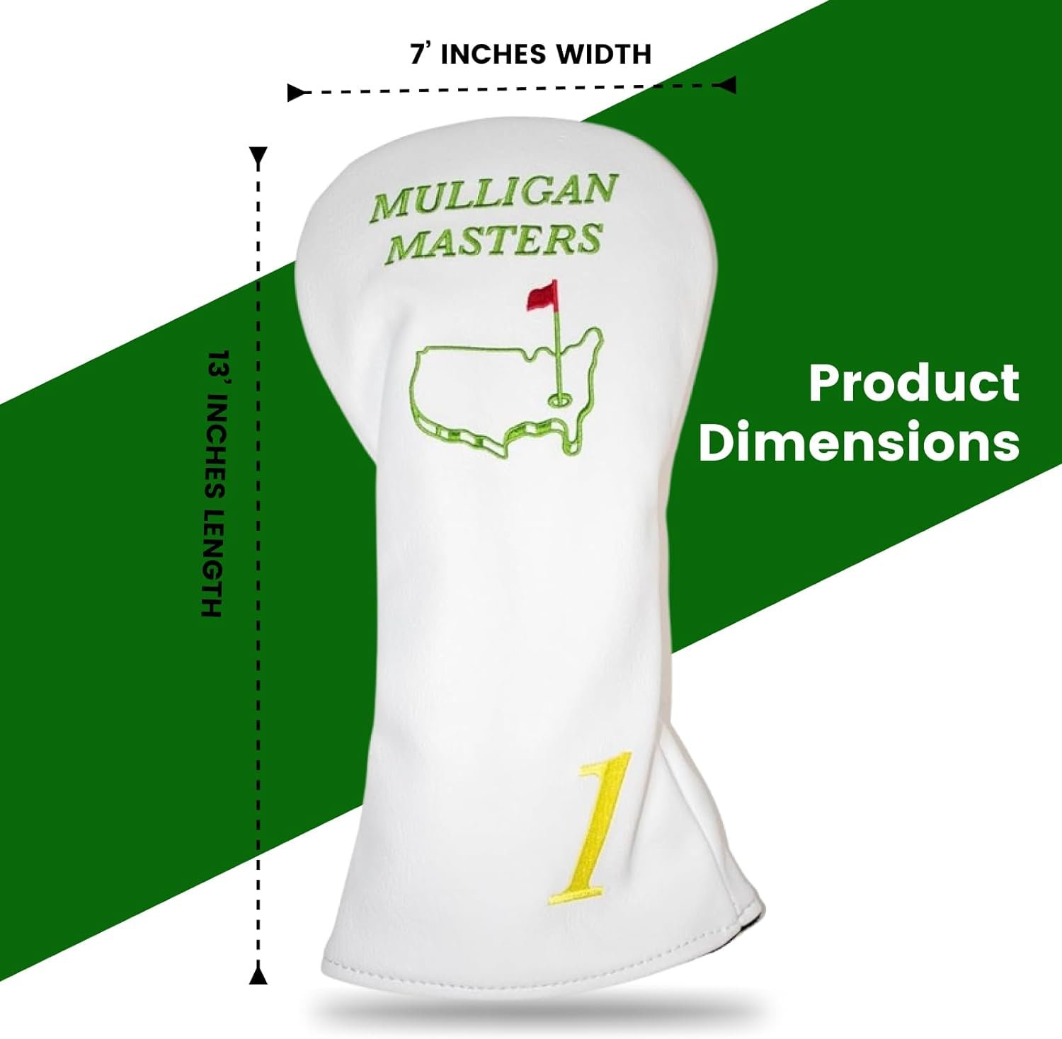Golf Headcover Mulligan Masters Edition - Golf Head Cover for Driver ...