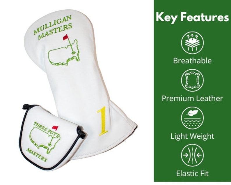 Golf Headcover Masters Set - Golf Head Cover for Driver/hybrid/wood ...
