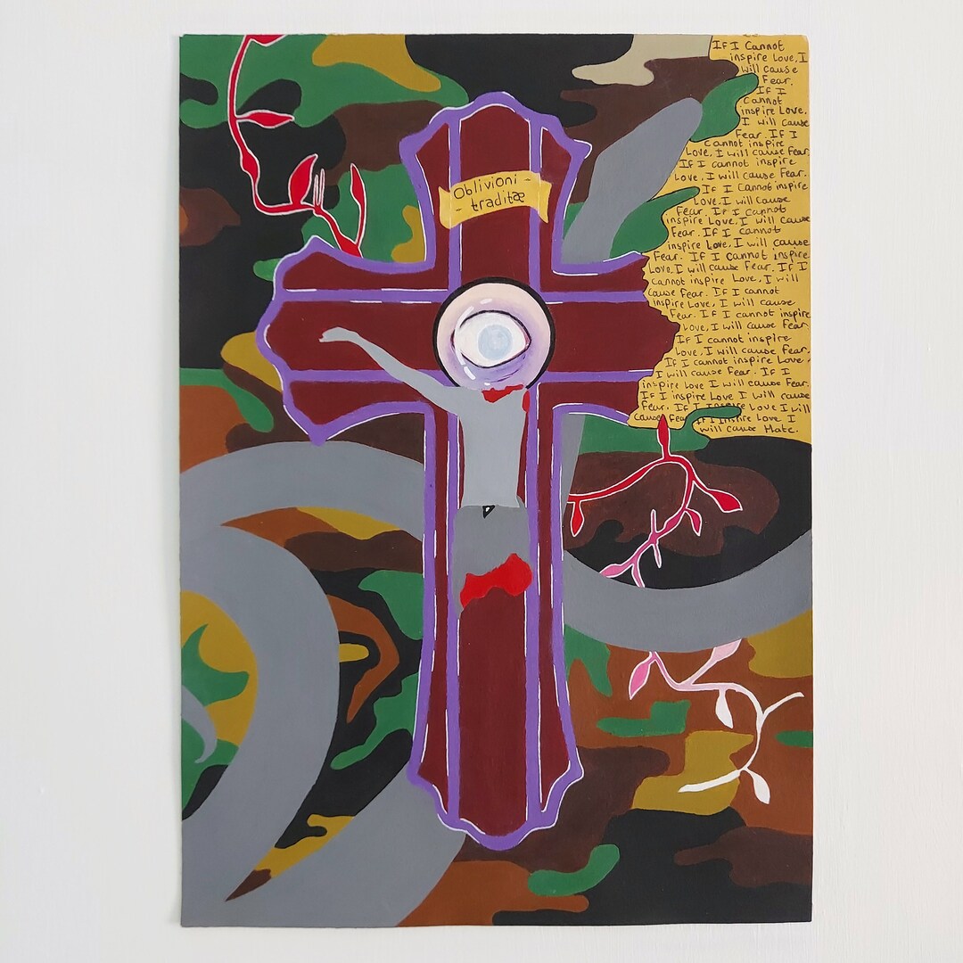 Crucifix Print - Etsy