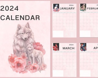 INSTANT Digital Download - 2024 Birth Flower Calendar - Etsy