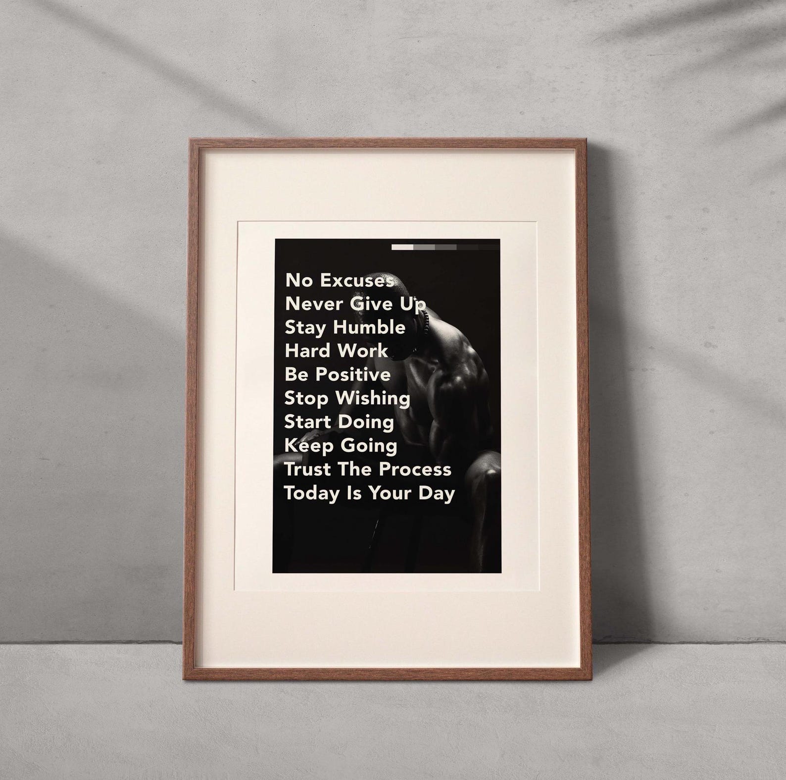 Motivational Gym Wall Art, Boxing Poster, Fitness Gift, Weight Lifting ...