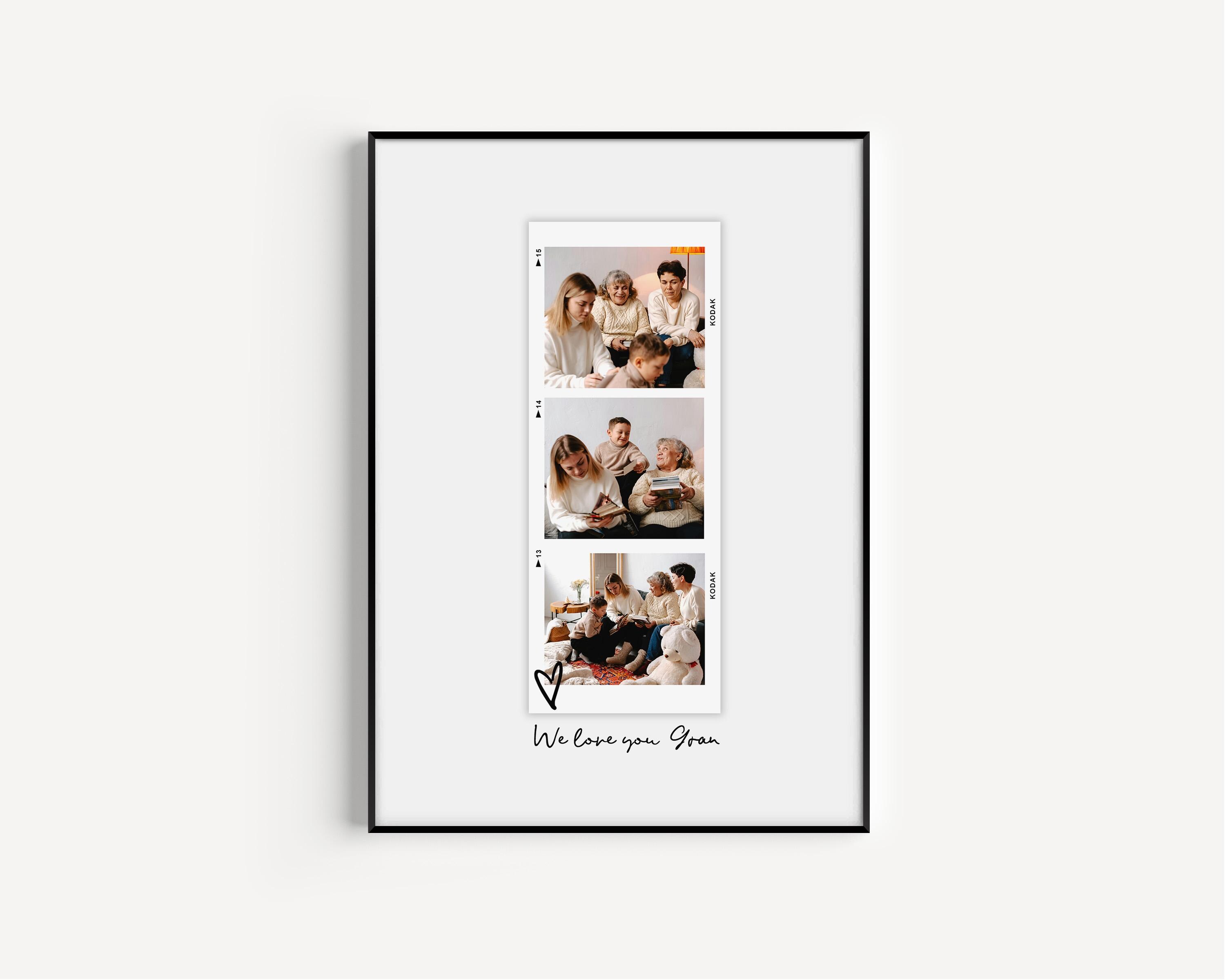 Personalized Photo Memorial Print, Polaroid Style Family Keepsake ...