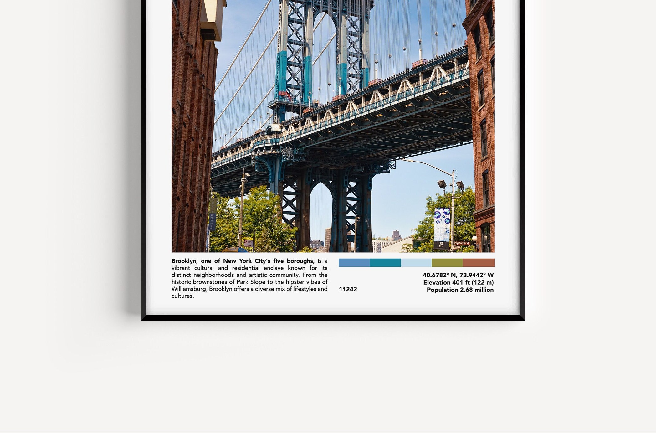Brooklyn Poster Brooklyn Wall Art Print New York Print New York ...