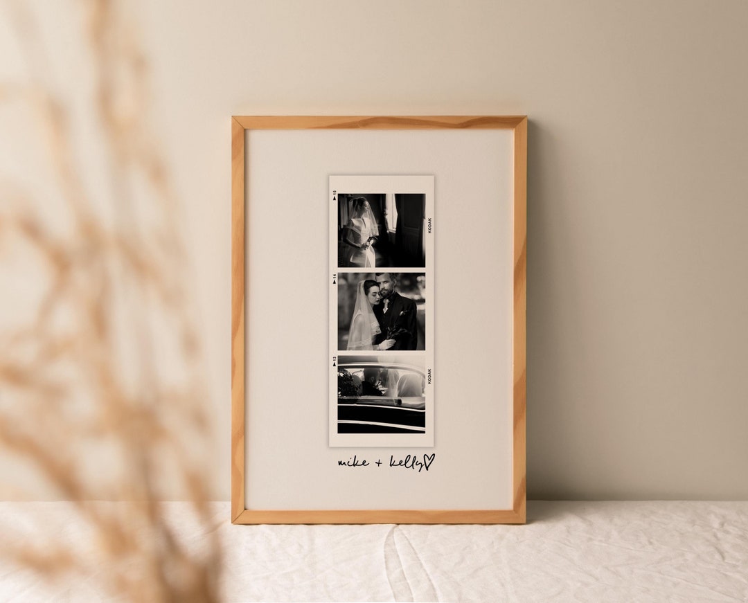 Wedding Polaroid Frame Print, Custom Polaroid Photo Art Poster, Wedding ...