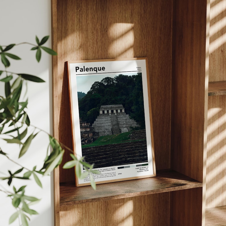 Palenque Poster Palenque Print Palenque Wall Art Chiapas Poster Chiapas ...