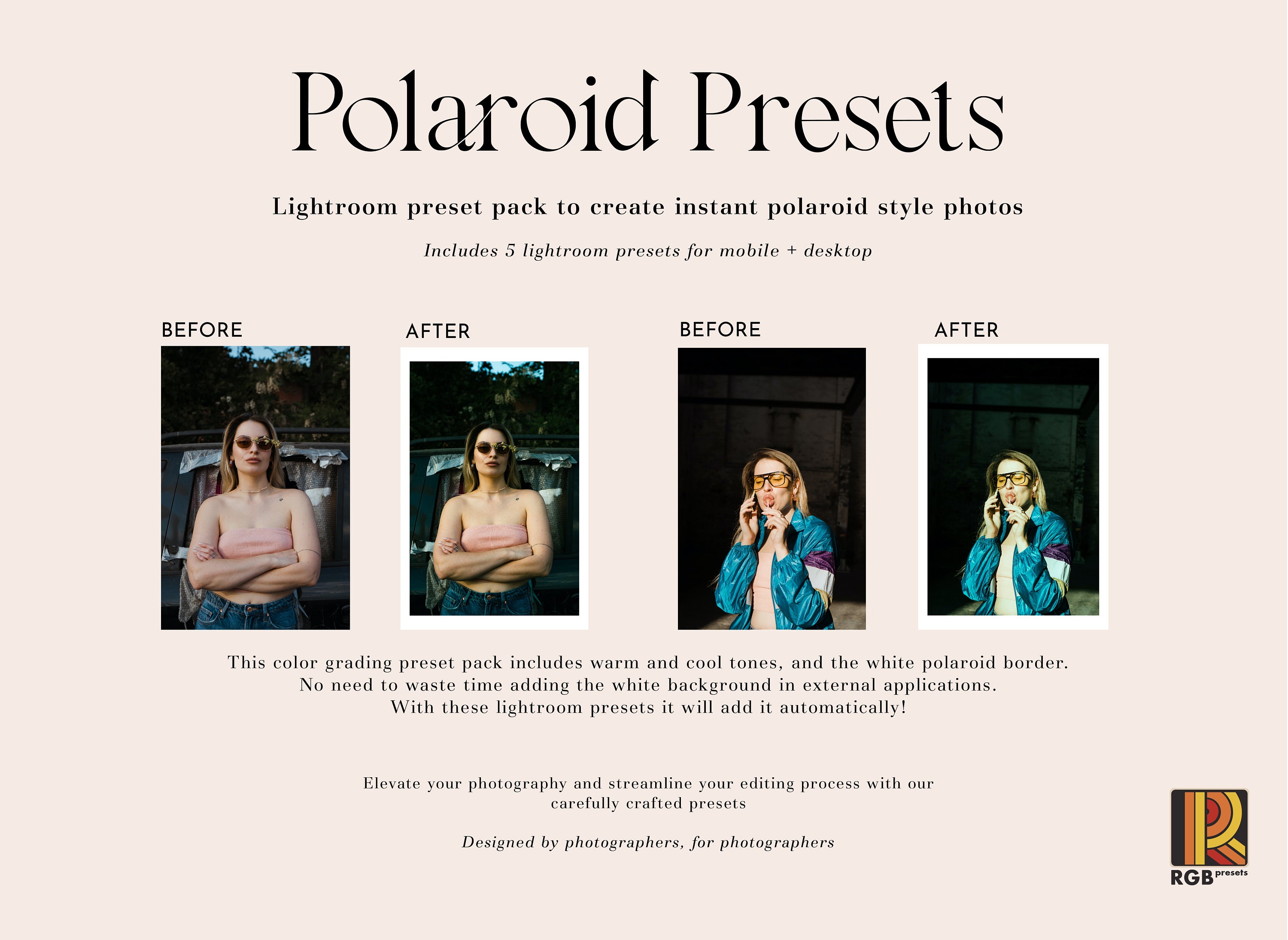Retro Presets Polaroid Look 90s Presets 90s Filter Film - Etsy