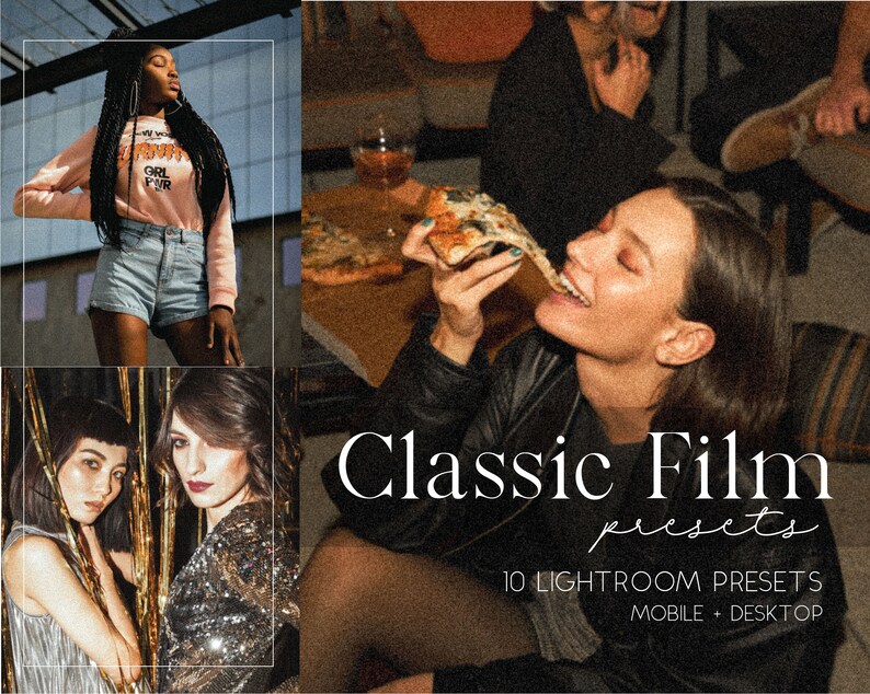10 Classic Film Presets Vintage Retro Presets Lightroom - Etsy