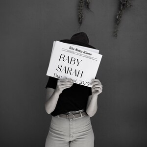 Baby Announcement Newspaper Template - Canva - Etsy