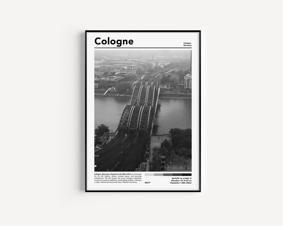 Cologne Travel Poster Cologne Print Germany Wall Art Germany Gifts ...
