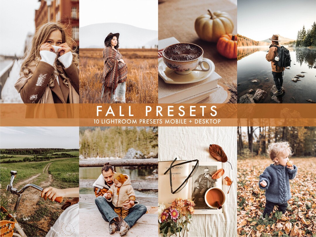 10 Fall Lightroom Presets, Warm Autumn Photography (desktop + Mobile ...