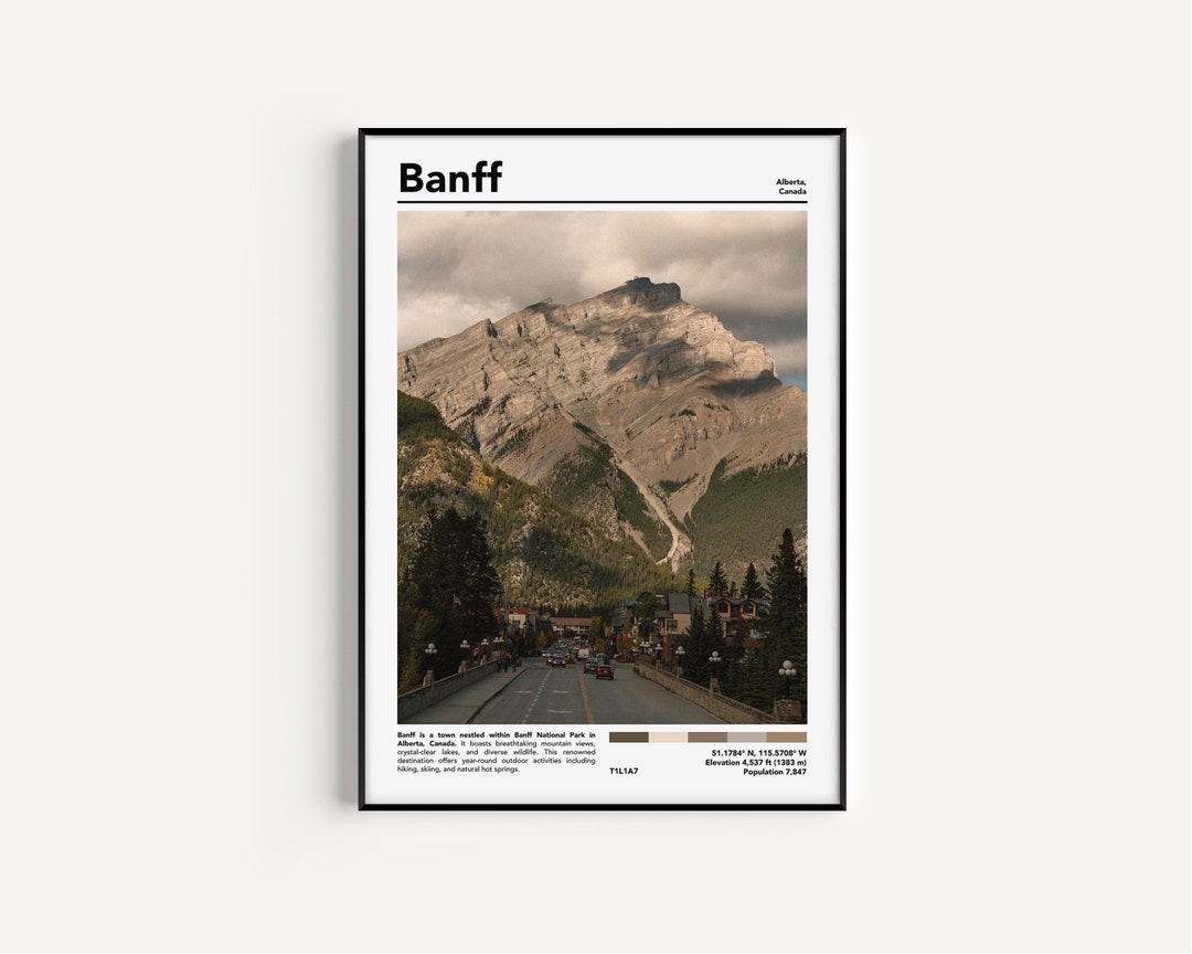 Banff Poster Banff Print Banff National Park Wall Art Canada Print ...