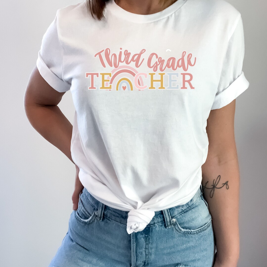 Third Grade Teacher Shirt, Back to School Tee, School Teacher Shirt ...