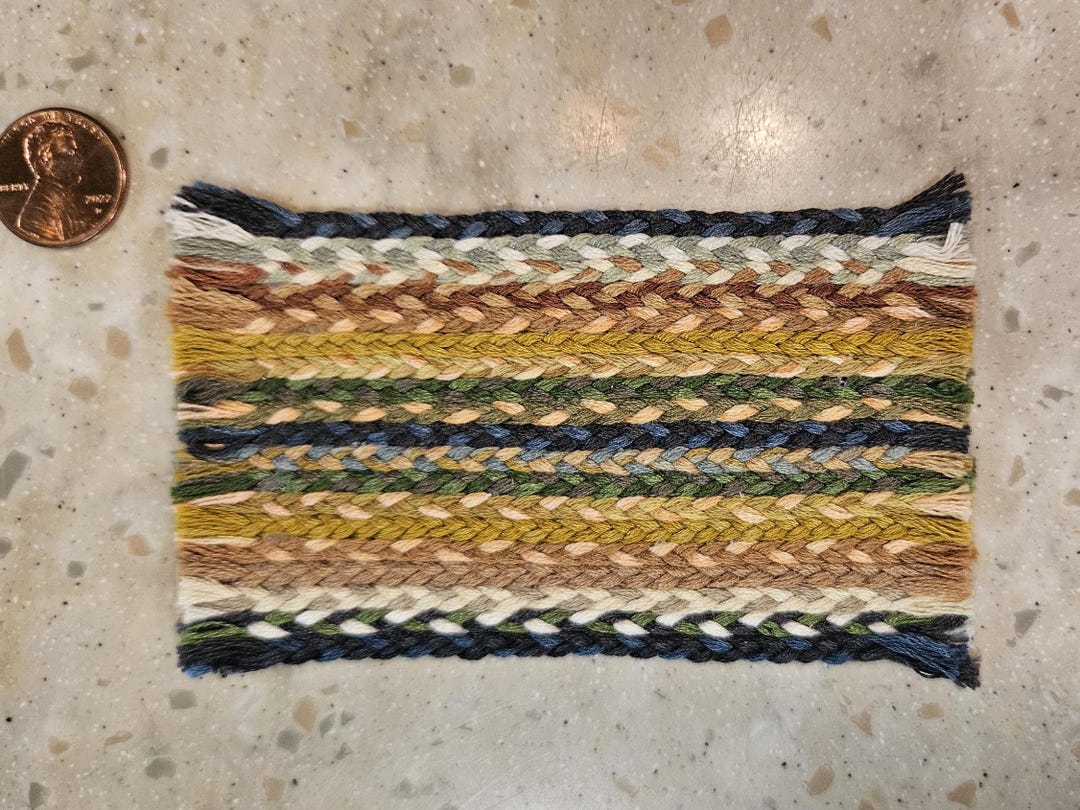 Dollhouse Miniature Rug, Hand Braided, New 1:12, 4 1/4 X 2 3/8 290 - Etsy