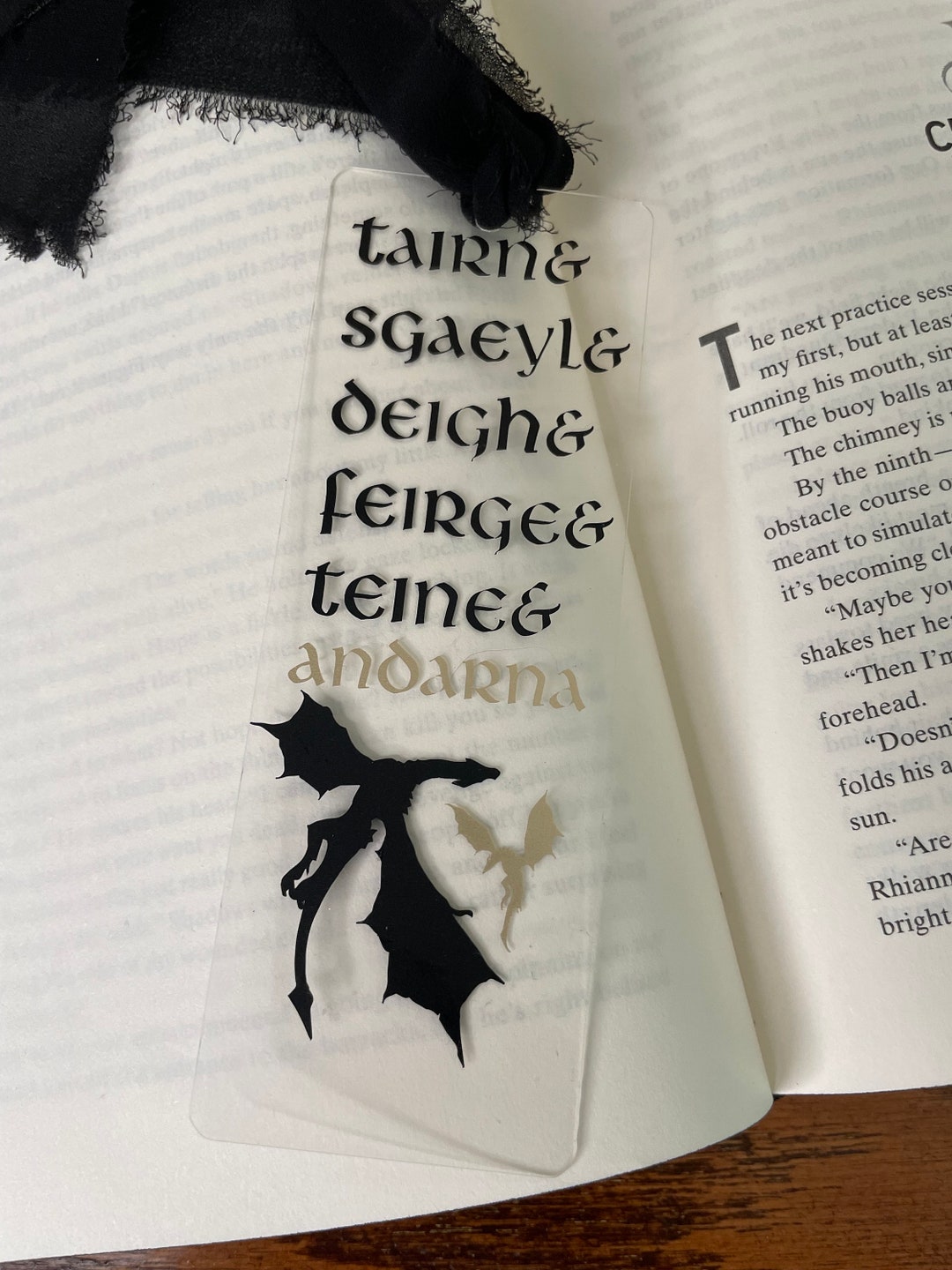Fourth Wing Bookmark, Tairn Bookmark, Dragon Bookmark, Acrylic Bookmark ...