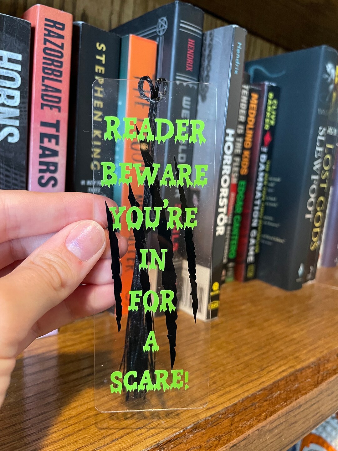 Goosebumps Bookmark, Spooky Bookmark, Horror Bookmark, Acrylic Bookmark ...