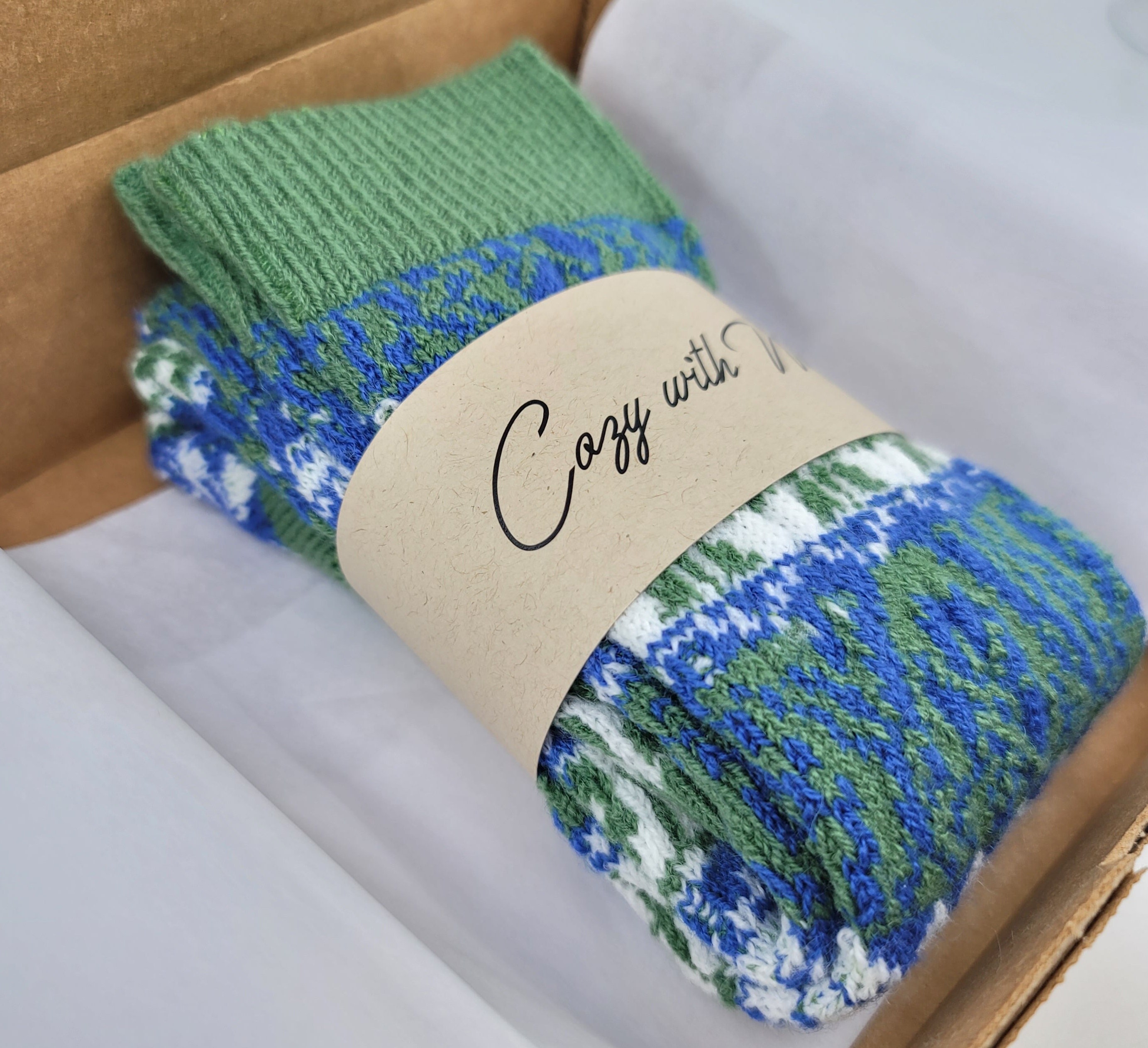 Winter Green Wool Socks luxe Fabrics Comfie Sock women Premium Soft ...