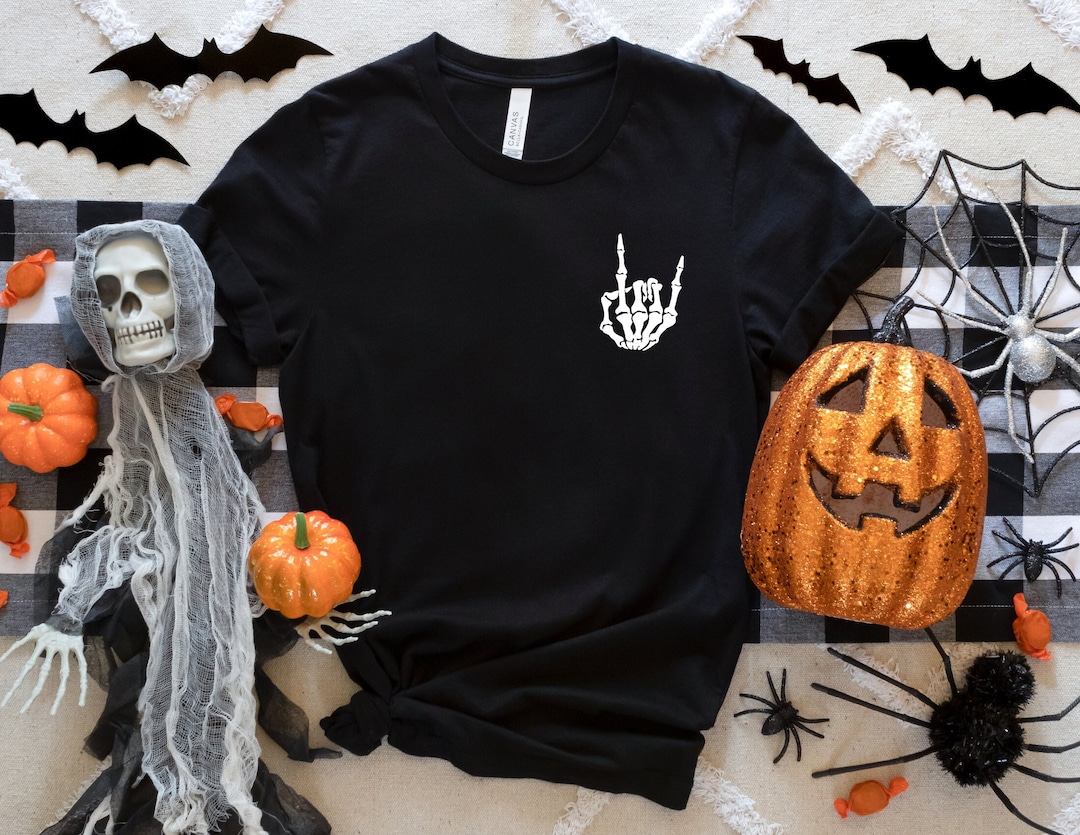 Skeleton Hands Shirt,skeleton Hand T-shirt, Funny Halloween Shirt ...
