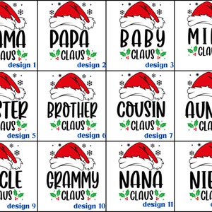 Custom Santa Claus Shirt, Family Claus Christmas Shirt,matching Family ...