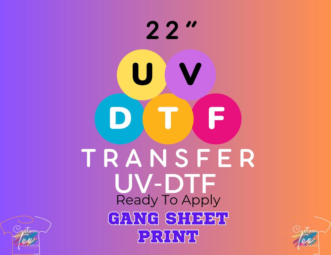 Vibrant UV-DTF Prints: Ready to Apply, 22" Machine Output - Etsy