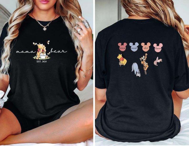 Personalized Mama Bear Winnie Sweatshirt, Custom Mama Bear Sweatshirt ...