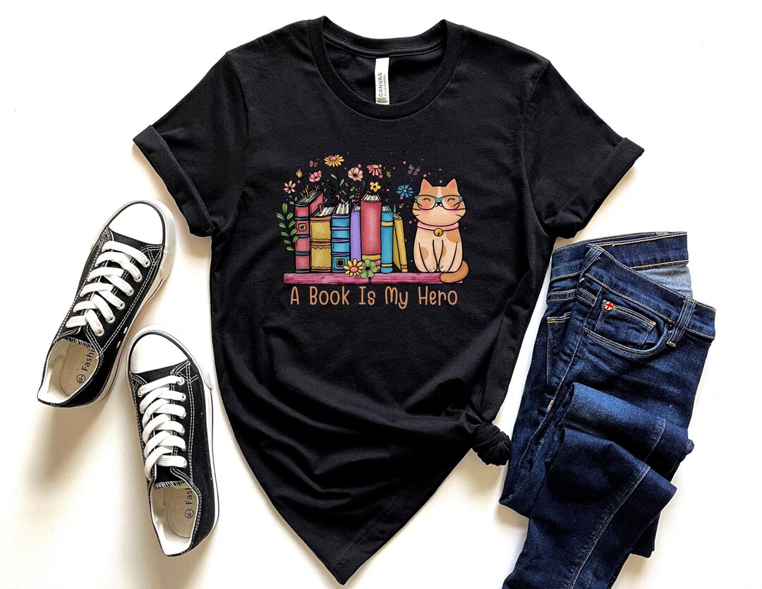 A Book is My Hero Shirt, Booktroverts Shirt, Bookworm Gifts, Book Lover ...