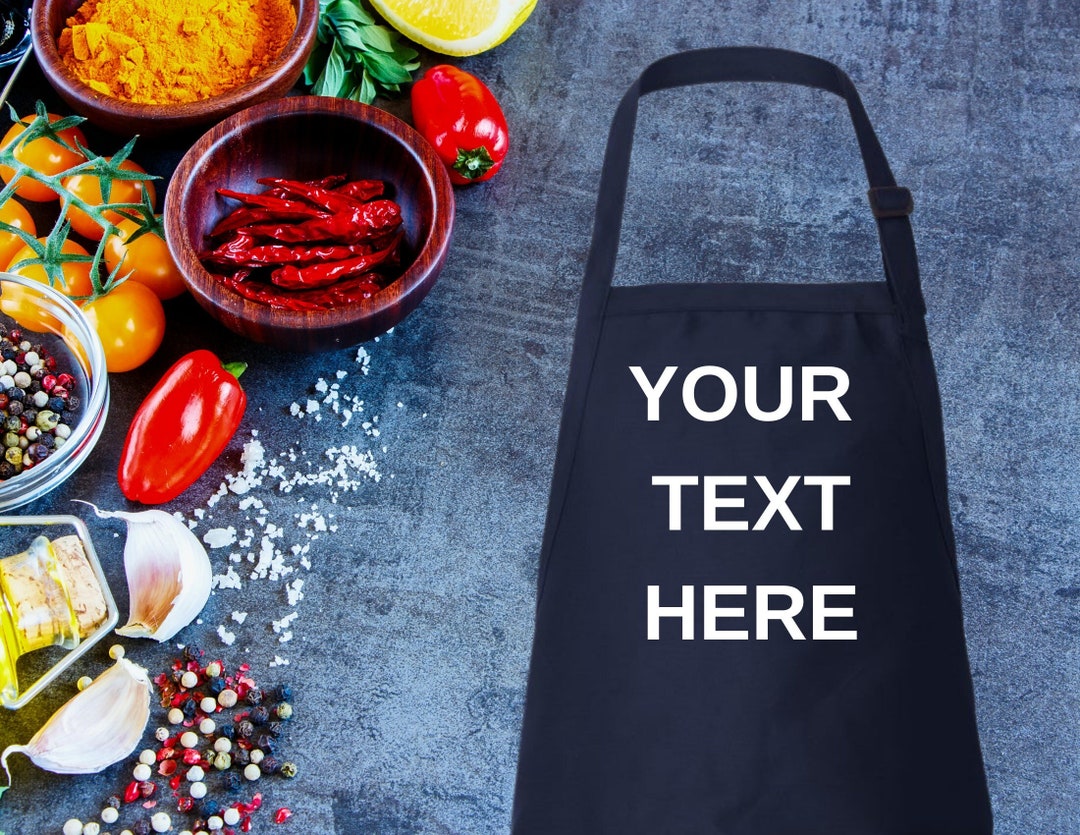 Logo Apron, Personalized Apron With Pockets, Custom Apron, Men Aprons, Women Apron, Custom Text ...