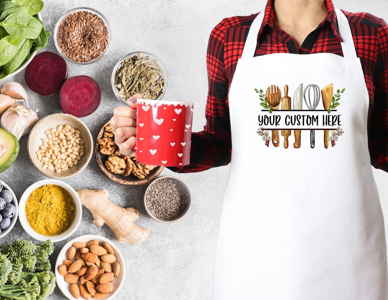 Personalized Apron for Women, Custom Apron Gift, Kitchen Apron for ...