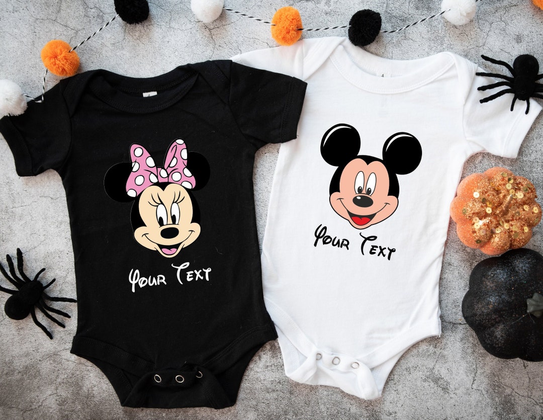 Custom Disney Baby Onesie, Custom Minnie Mouse Onesie, Custom Mickey ...