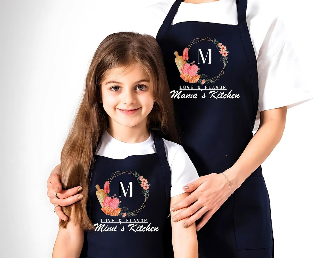 Mommy and Me Aprons, Mama Head Chef, Mother Son Aprons Set Cute Gift ...