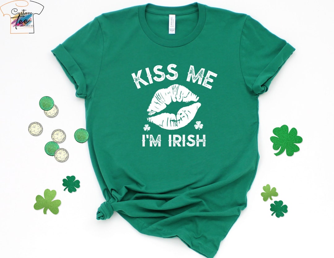 Kiss Me Im Irish Shirts Green Shamrock St Patricks Day Shirt St