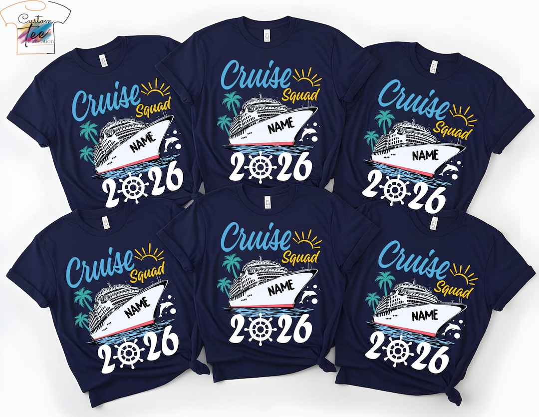 Personalized Cruise Squad T-shirts, Custom Vacation Group Shirts ...
