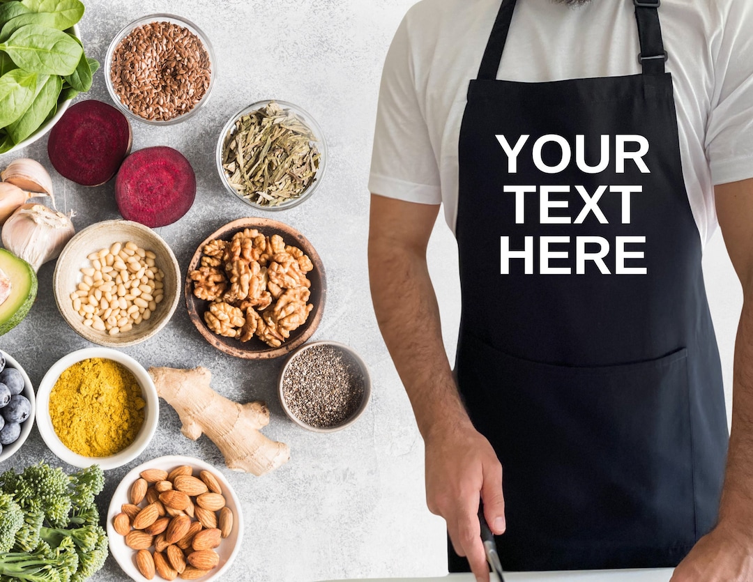 Your Text Custom Apron, Custom Cooking Gift for Mom, Printed ...