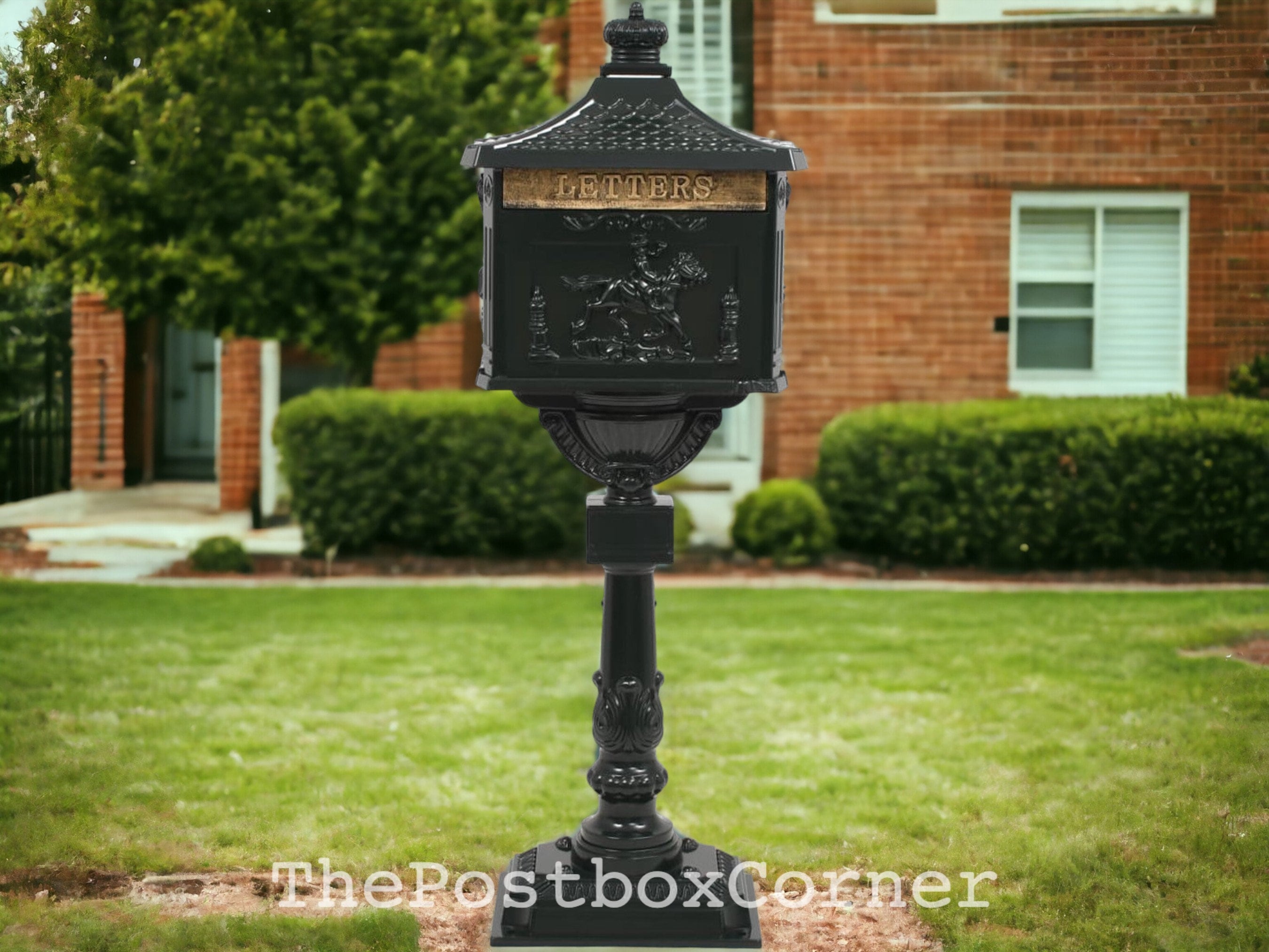 Standing Mailbox, Vintage Mailbox, Standing Metal Mailbox, Mailbox With ...