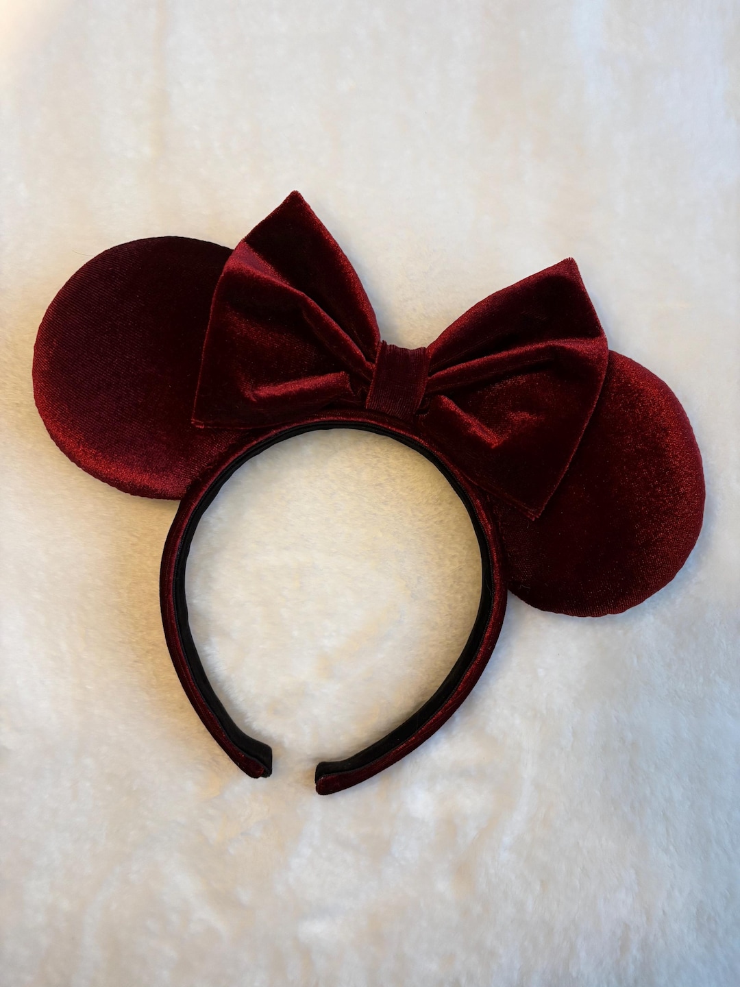 Burgundy Velvet Ears - Etsy