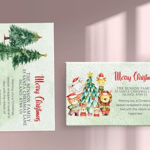 Printable Winter Gift Labels, Christmas Tags, Editable Templates - Etsy