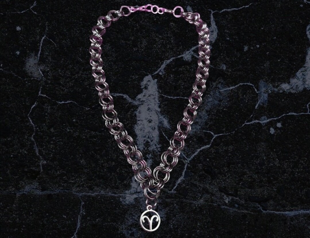 Custom Zodiac Sign Chainmail Chain - Etsy