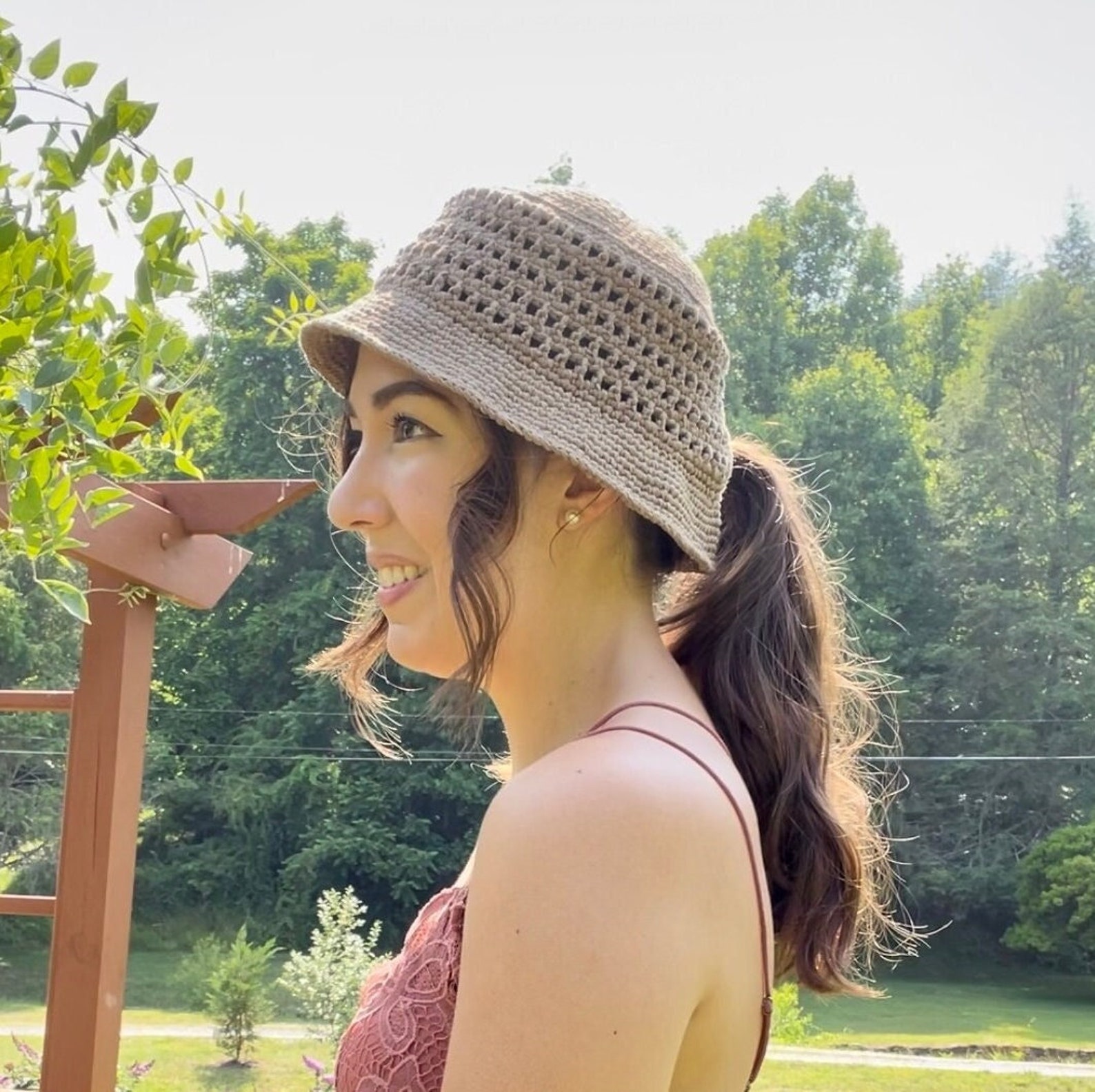 Crochet Pony Bucket Hat Pattern - Etsy
