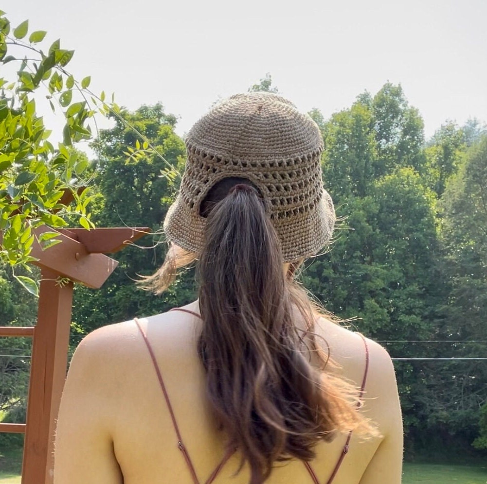 Crochet Pony Bucket Hat Pattern - Etsy