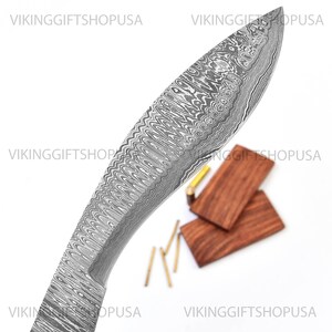 Hand Forged Damascus Steel Kukri Knife Making Kit, Damascus Steel Blank ...