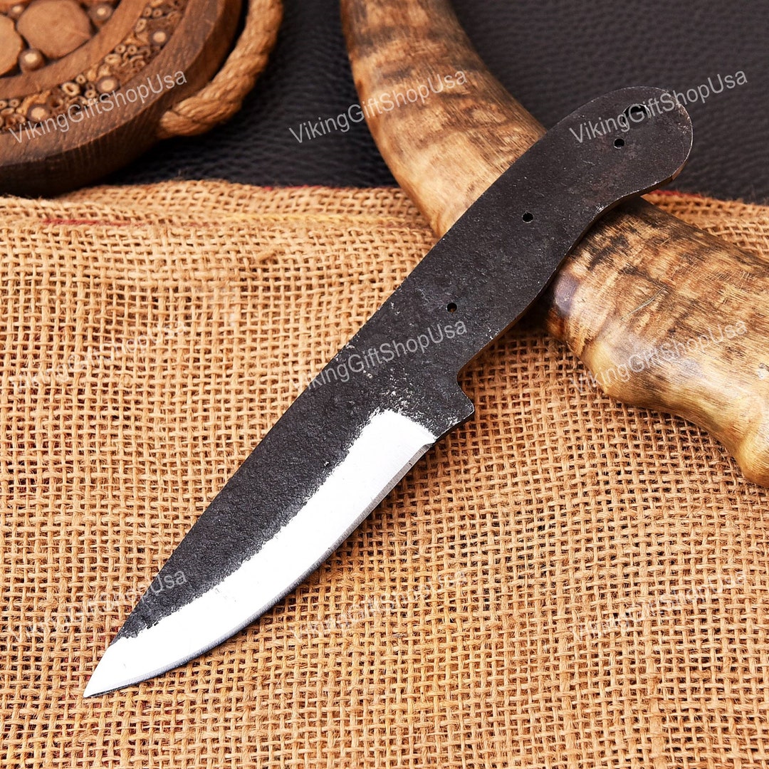 1095 Carbon Steel Handmade Skinner Knife Blank Blade, Hand Forged Blank ...