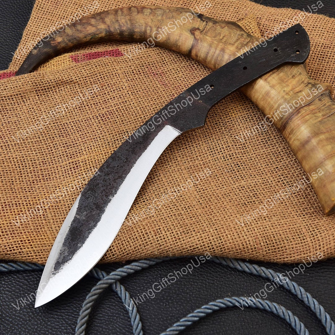 13 "handmade Kukri Knife Blank Blade, Carbon Steel Blank Blade, Hand ...