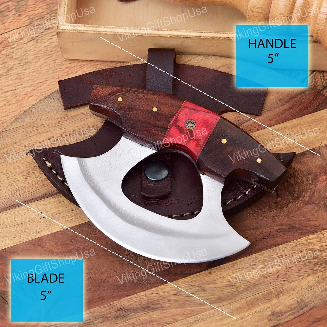 Hand Forged Kitchen Knife, Ulu Knife, Pizza Cutter Knife, Anniversary Gift, Birthday Gift, Gift ...