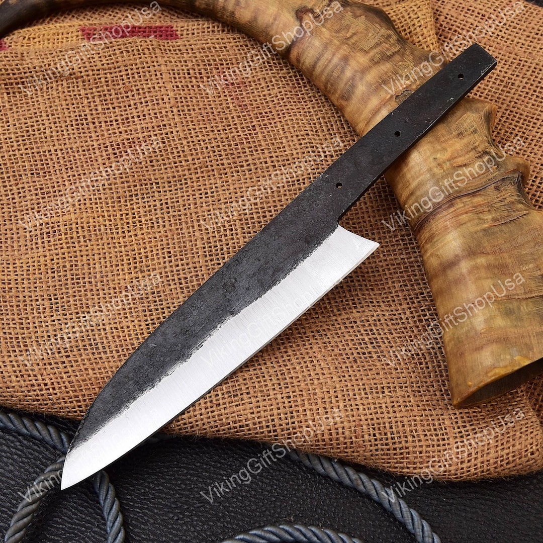 Hand Forged Carbon Steel Chef Knife Blank Blade, Handmade Blank Blades ...