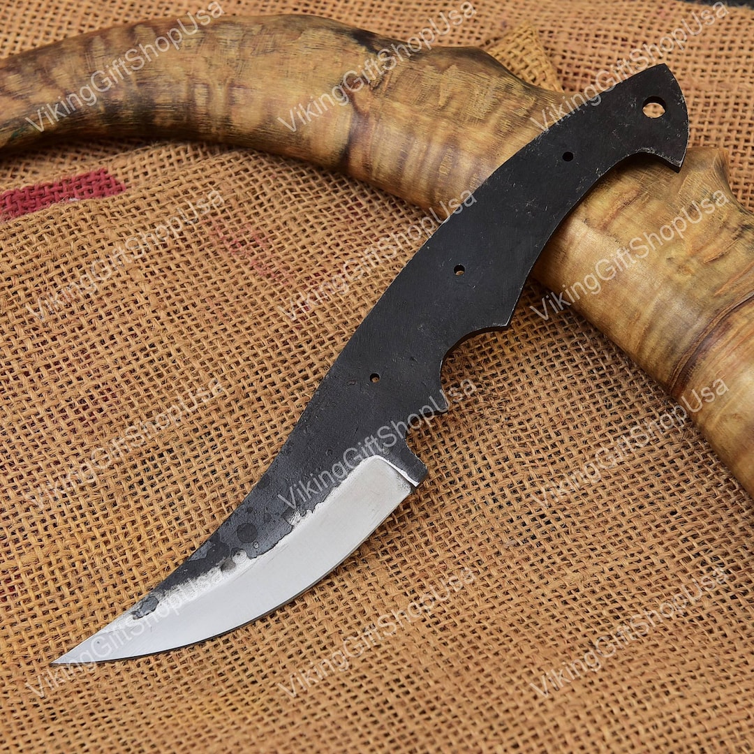 Handmade Hunting Knife Blank Blade, Hand Forged Camping Skinner Knife Blank Blade, Skinning ...
