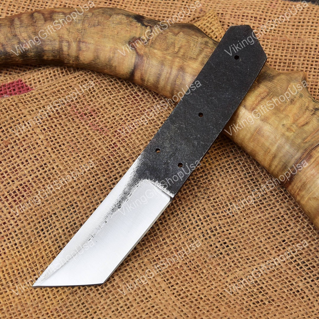 Custom Handmade Tanto Style 1095 Carbon Steel Blank Blade, Hunting ...