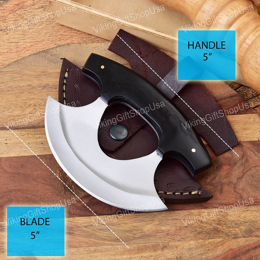 Hand Forged Kitchen Knife, Ulu Knife, Pizza Cutter Knife, Anniversary Gift, Birthday Gift, Gift ...