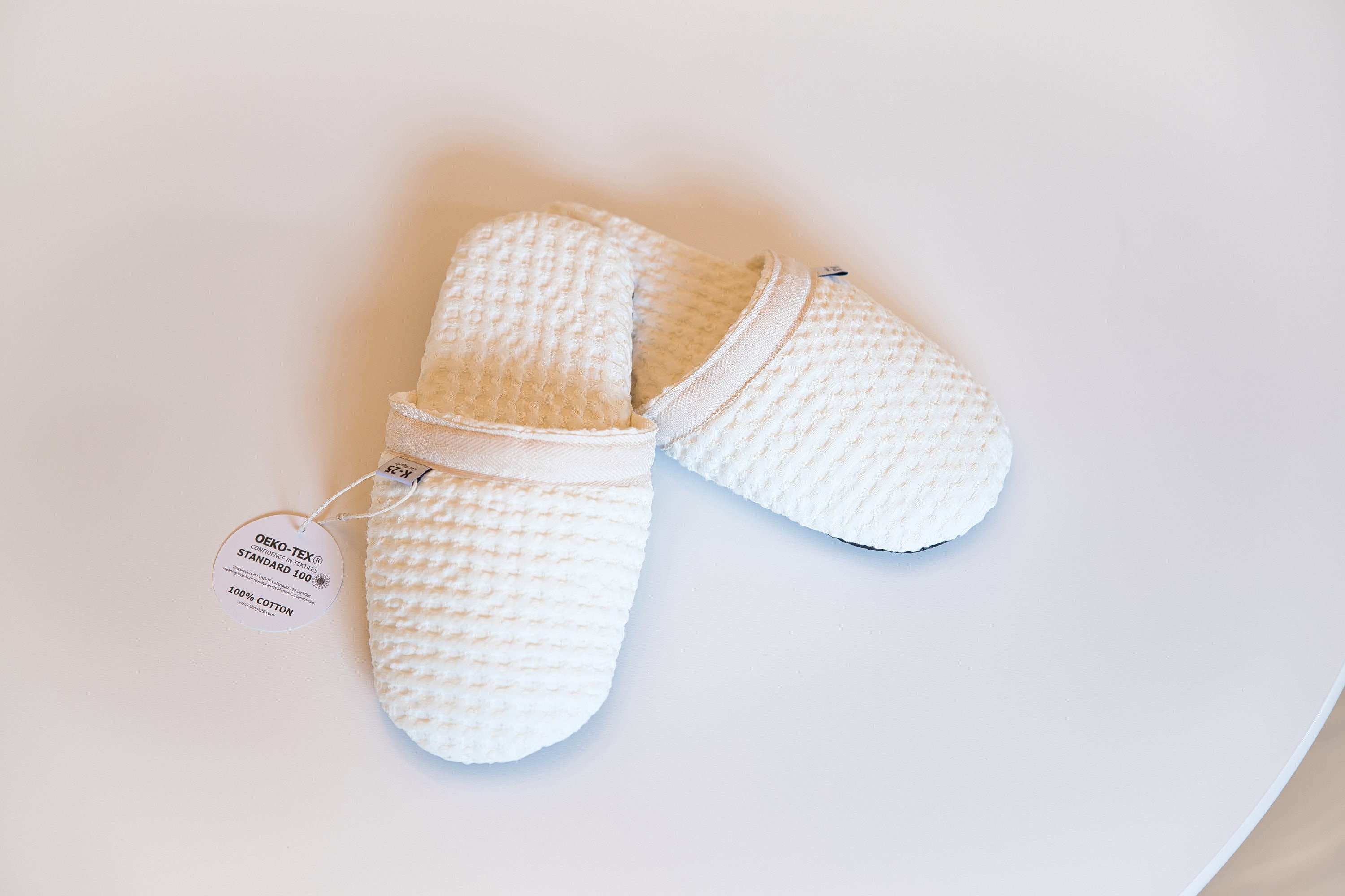 Luxury Waffle Slippers Unisex for Men or Women 100% Cotton, Machine ...