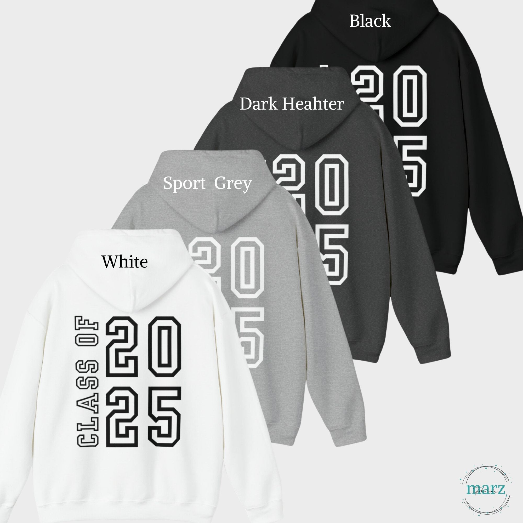 Junior Class of 2025 Hooded Sweatshirt, Graduation Sweater, Jersey ...