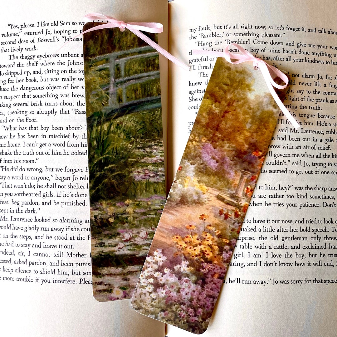 Set of Two Monet Painting Bookmarks 3 - Etsy