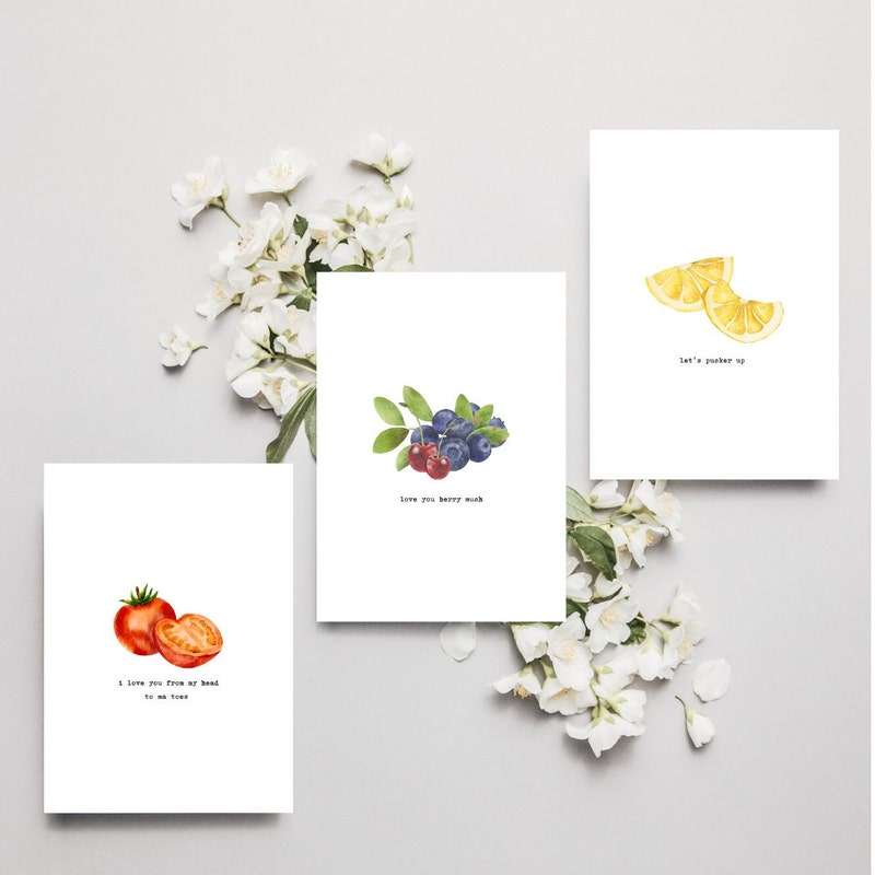 Fruit Card - Etsy